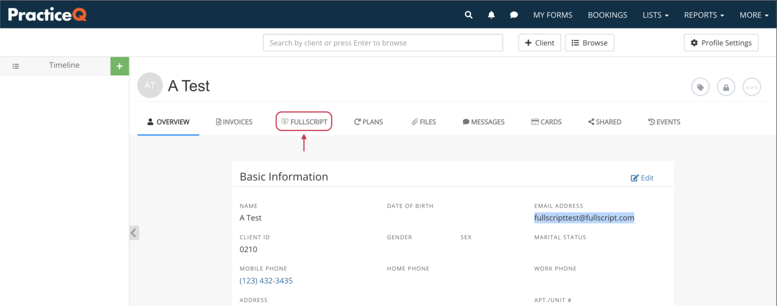 PracticeQ integration - Fullscript Support Center