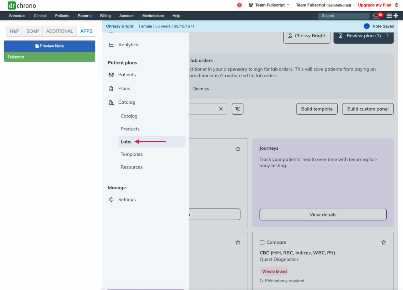 DrChrono Integration - Fullscript Support Center