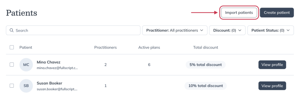 Bulk Import Patient Lists & Apply Discounts - Fullscript Support Center