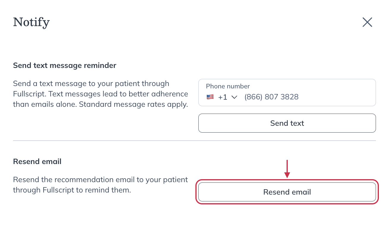 Resending plan notifications to boost adherence