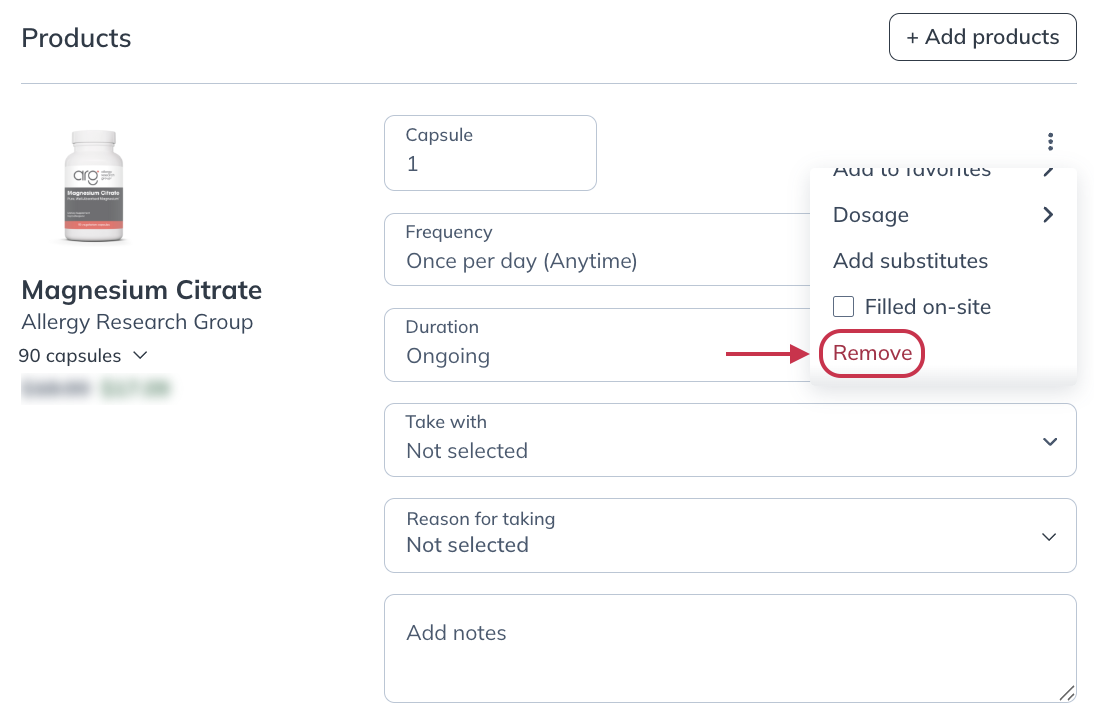 Editing plans - Fullscript Support Center