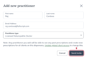 Adding practitioners and staff members