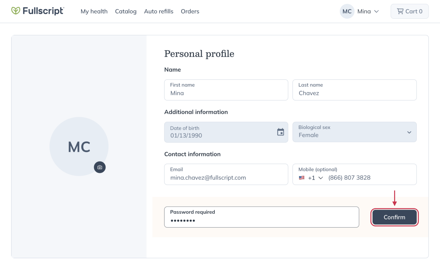 Patient account settings - Fullscript Support Center