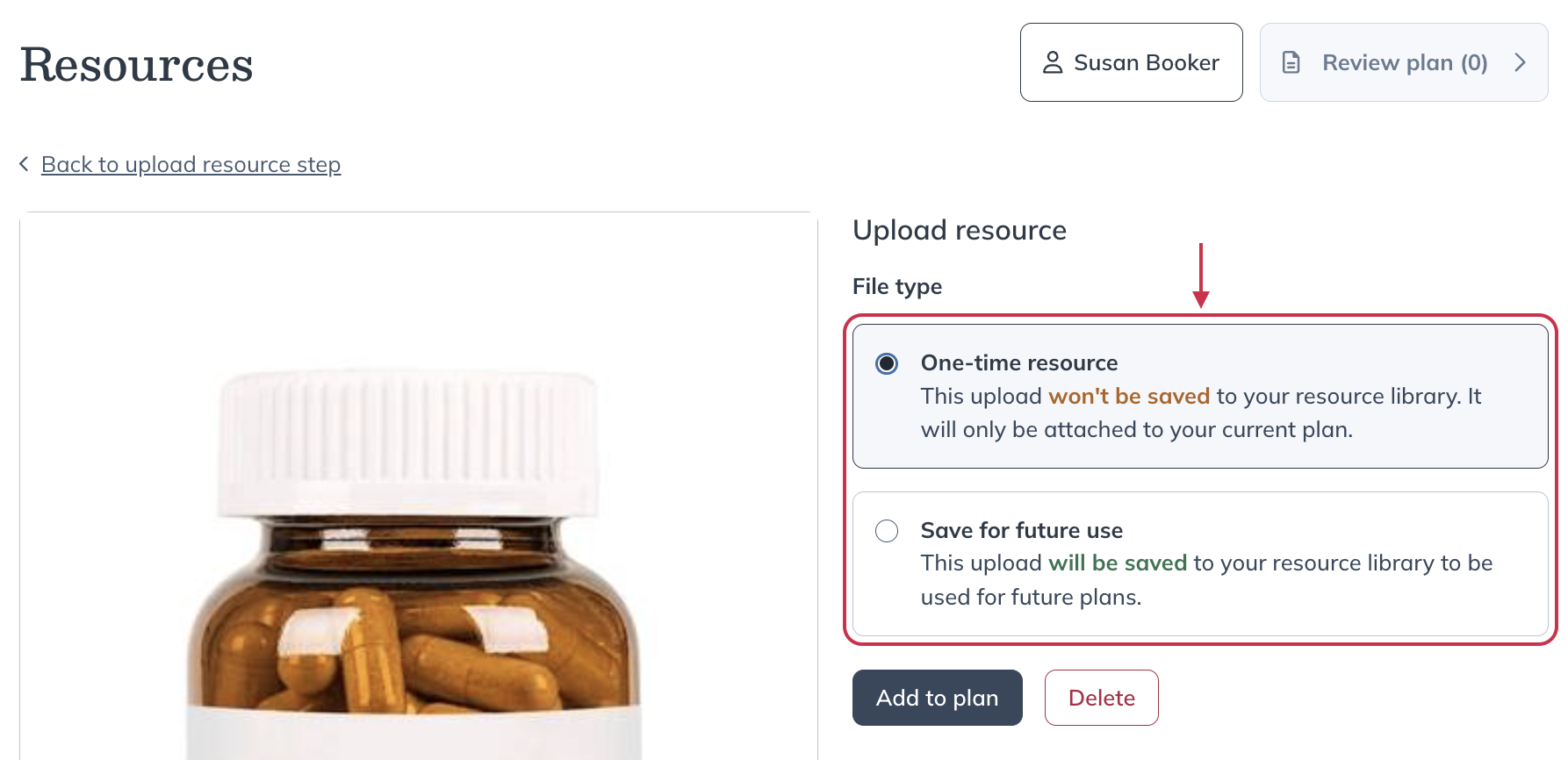Resource library and patient education resources