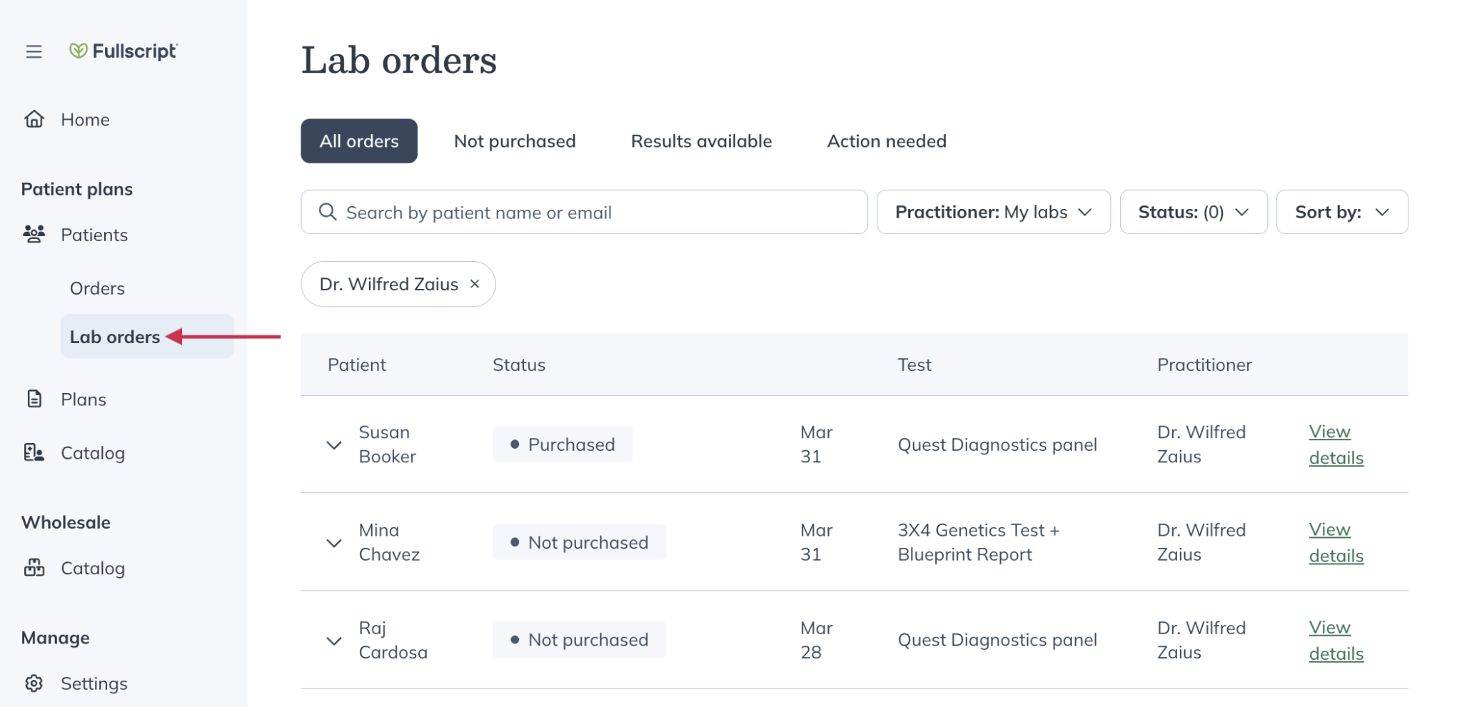 Sending a lab test recommendation - Fullscript Support Center