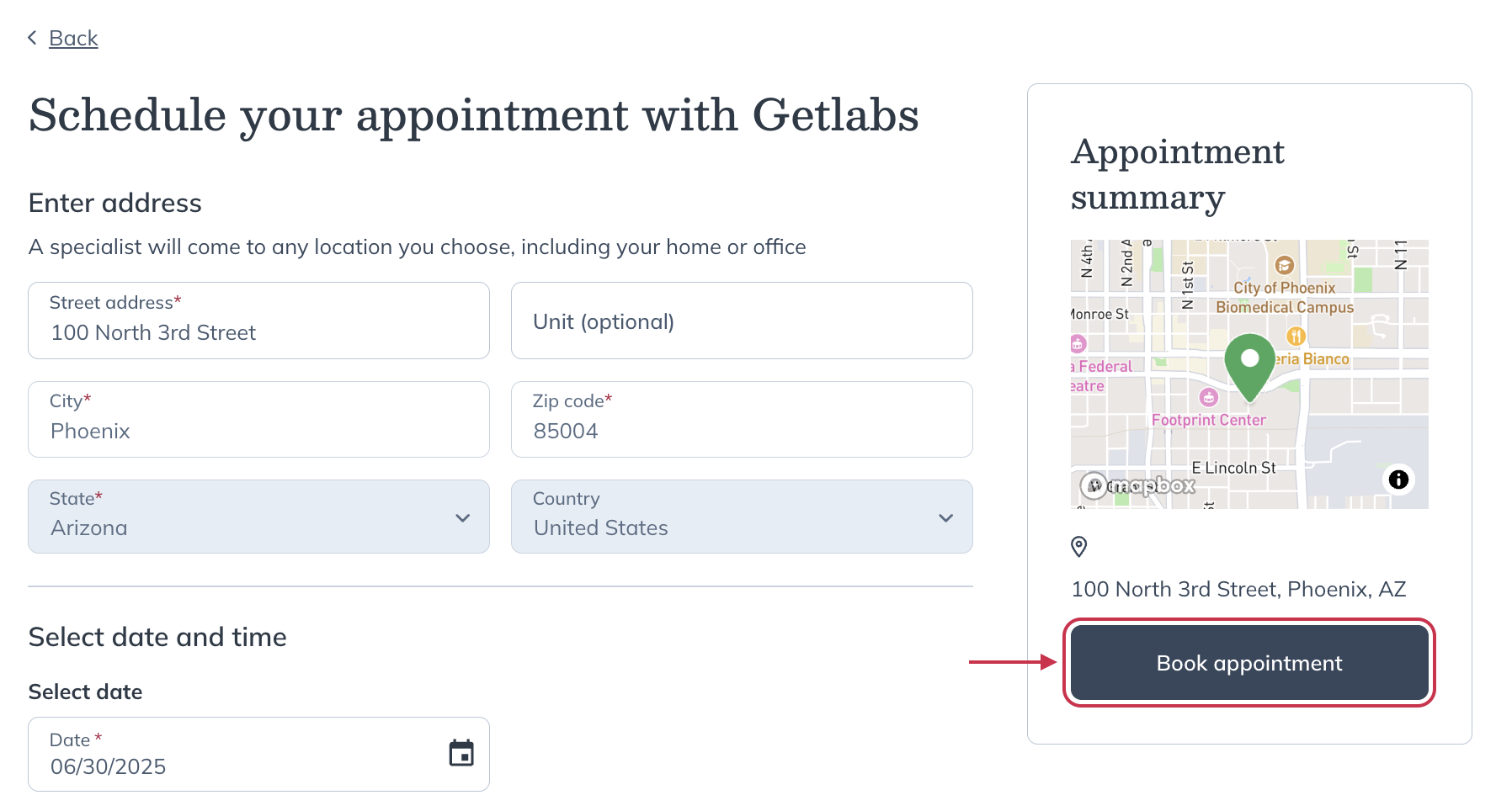 Scheduling your Getlabs blood draw - Fullscript Support Center