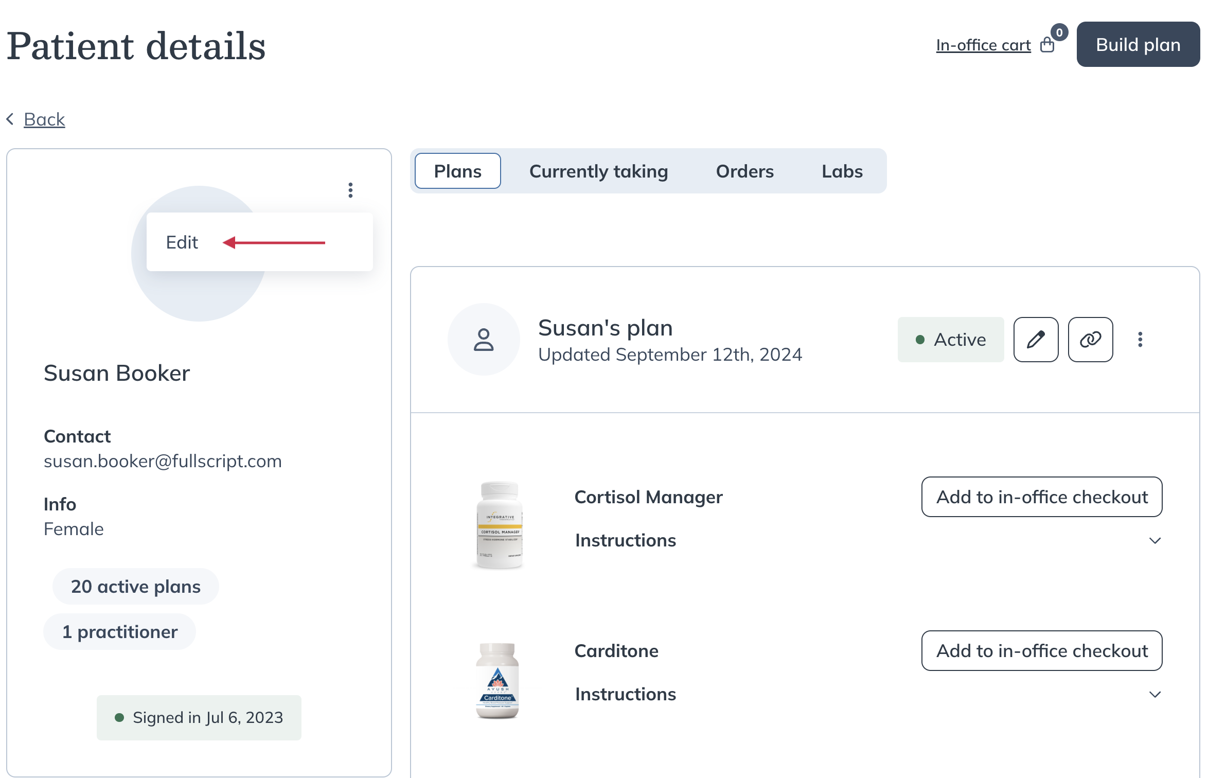 Editing patient profiles - Fullscript Support Center