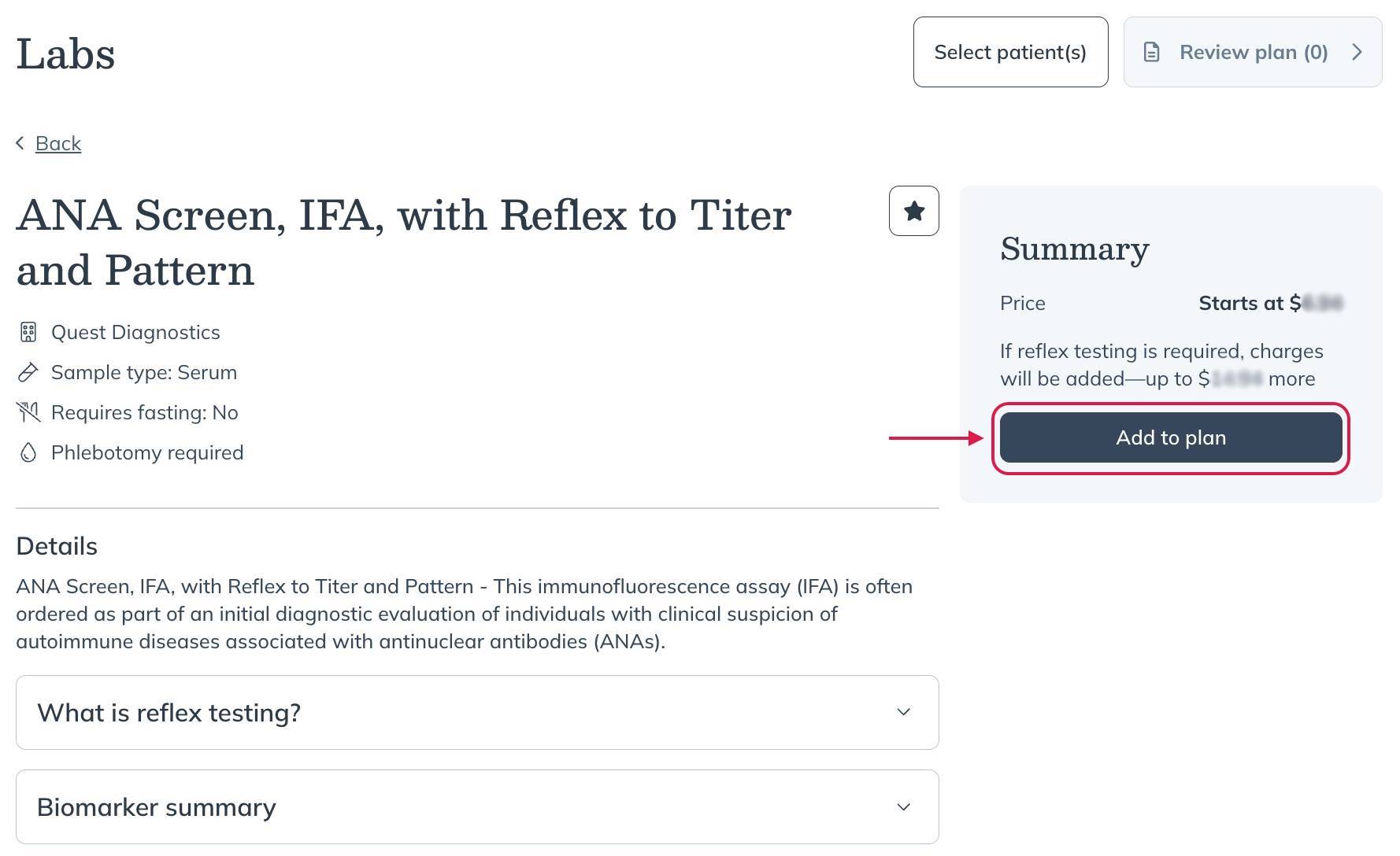 Reflex testing - Fullscript Support Center