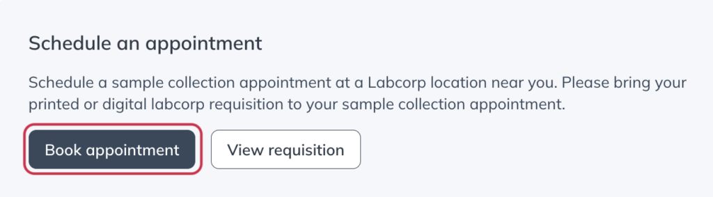 Completing your Access lab test with Labcorp