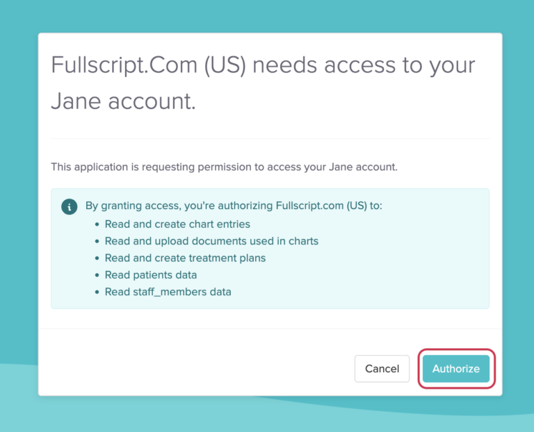 Jane integration - Fullscript Support Center