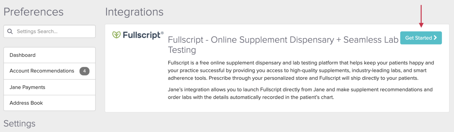 Jane integration - Fullscript Support Center